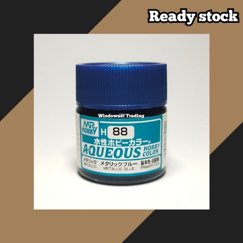 [Ready stock] Mr Hobby 10ml H88 Aqueous Paint Metallic Blue Plastic ...
