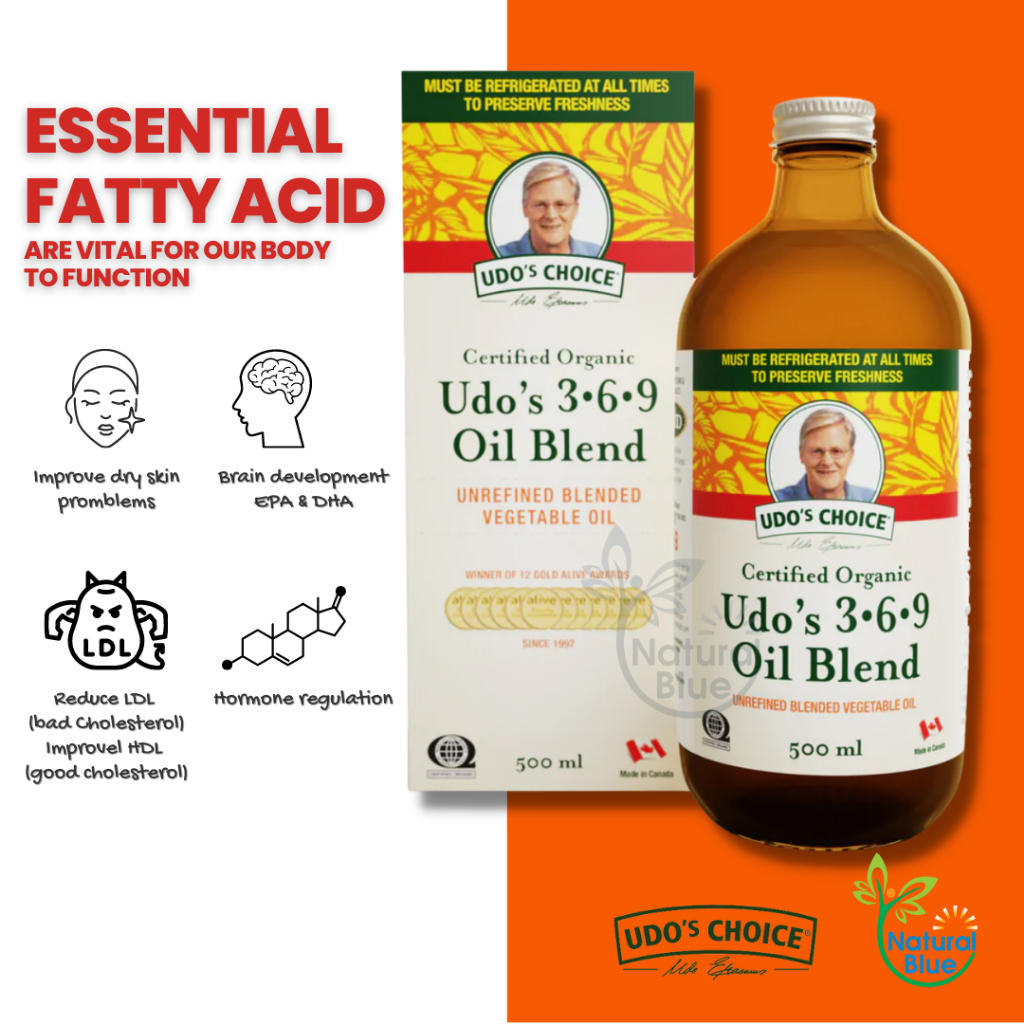 BHB - Udo's Choice Udo’s 3•6•9 Oil Blend (500ml) [Delivered with ...