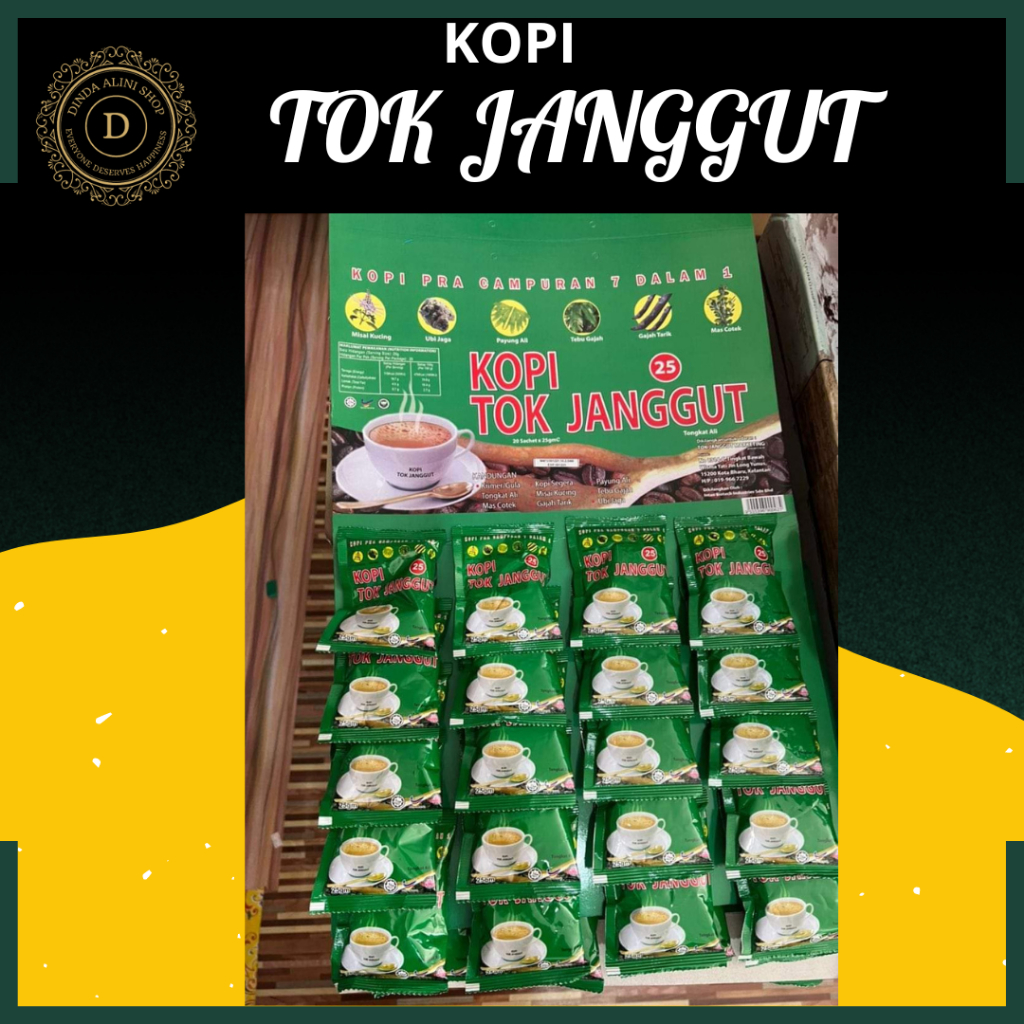 Kopi Tok Janggut 100% Original (20 Sachets/1 Papan) | Shopee Malaysia