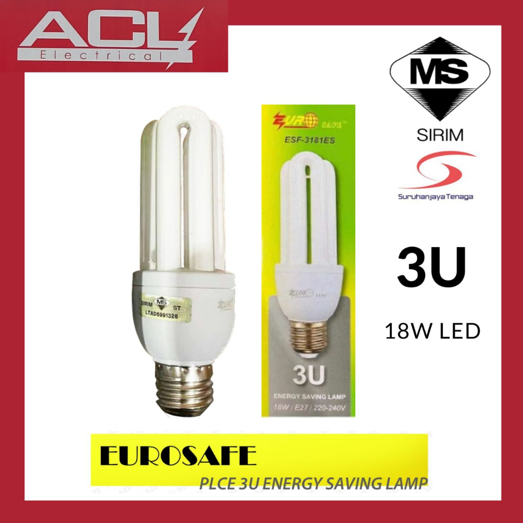 3U 18W LED LIGHT EUROSAFE [SIRIM] ESF-3181ES ENERGY SAVING LAMP ...