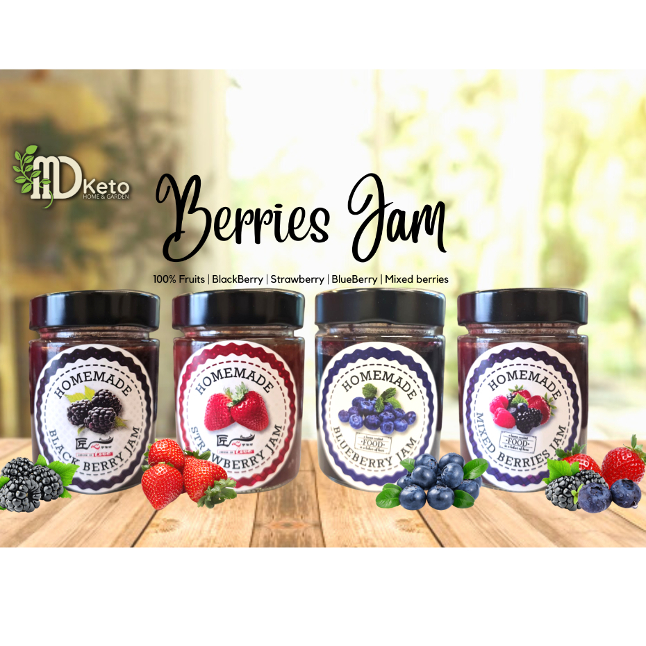 [MD Keto] HomeMade keto Fruit Jam 4 Flavours Natural, Low Carb Diet ...