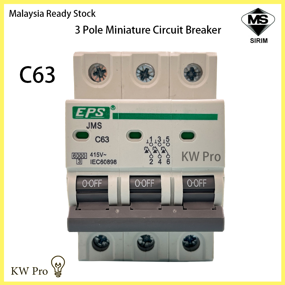 Main Switch 3Pole MCB 20A / 32A / 40A / 63A (6KA) Miniature Circuit ...