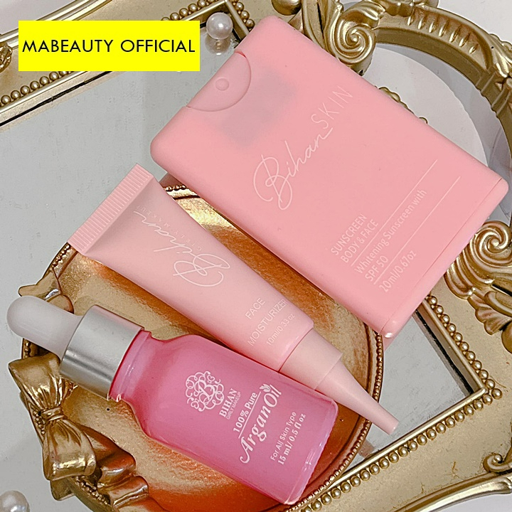 BIHAN GIRLY MAKEUP SET PREP MUKA : Argan Oil | Moisturiser | Whitening ...