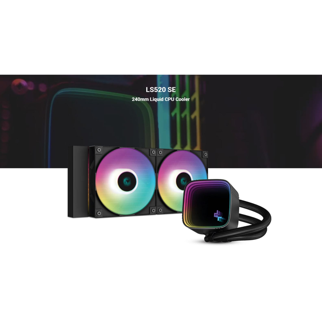 DeepCool LS520 SE 240mm & LS720 SE 360mm RGB Infinity Mirror Cover AIO ...