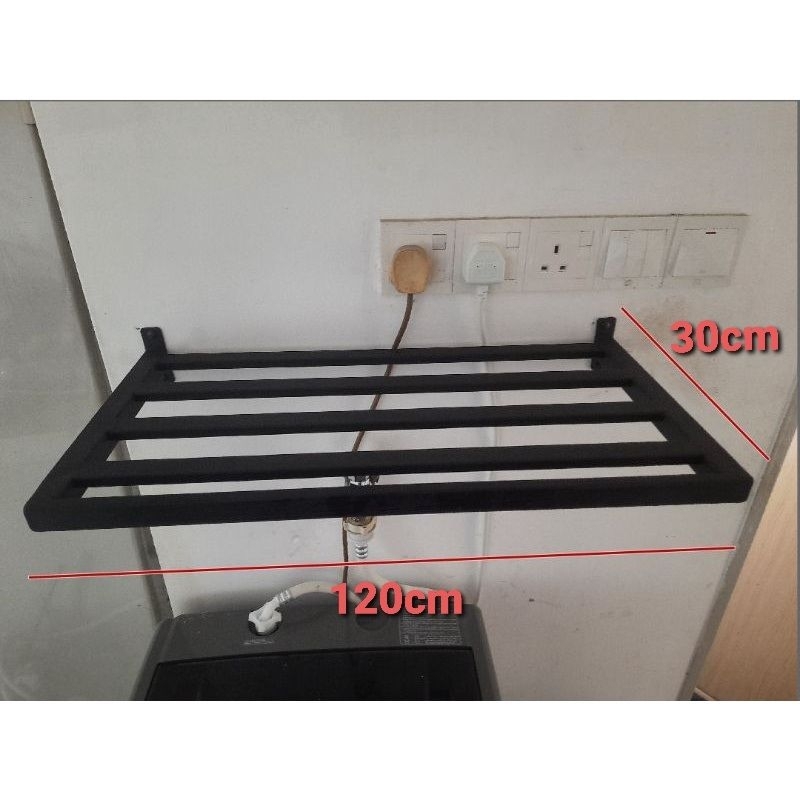 Custom made Wall mounted shelf rack #3# 120cm(L) x 30cm(D) | Shopee ...