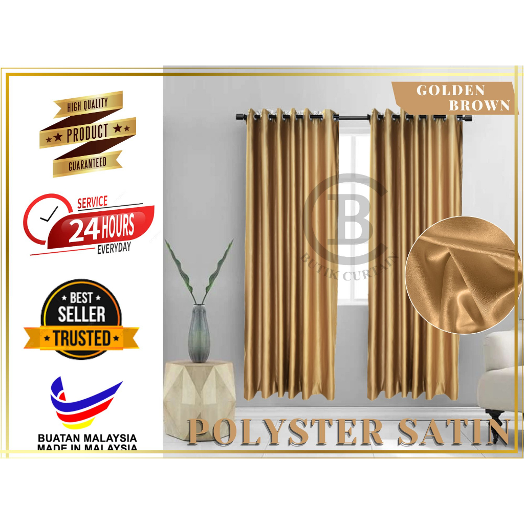8.8 Live| Langsir Harga Murah Warna Gold, Siap Jahit, Ready Stock ...