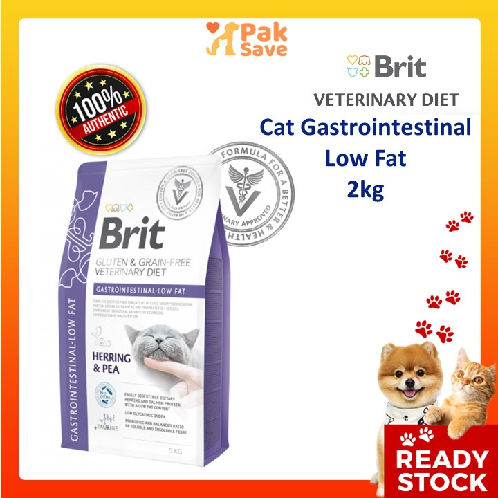 Brit Cat Gastrointestinal Low Fat 2kg - For Cats with Lipid Absorption ...