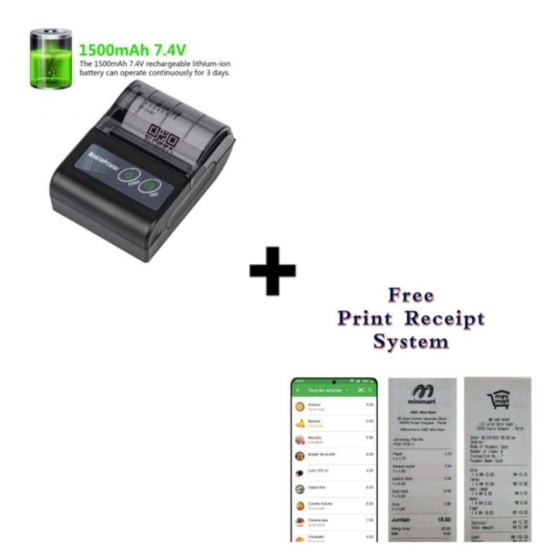 MPT - 𝗙𝗥𝗘𝗘POS !!《Shipping 24 hour》Resit Printer • SRS Resit • Mobile ...