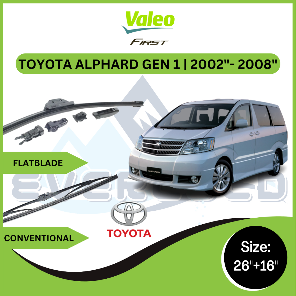 Valeo First TOYOTA ALPHARD GEN 1 - Year '02- '08 (Conventional/Flat ...