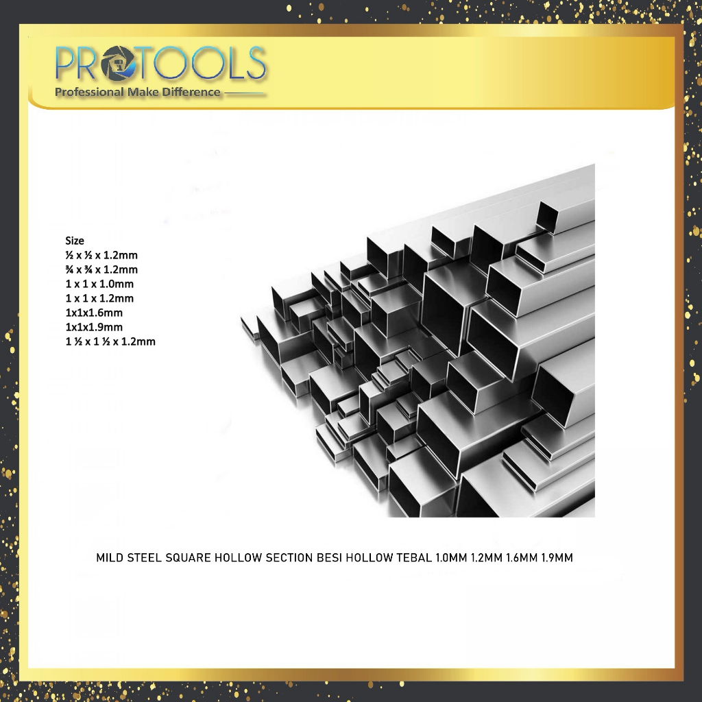 (PREMIUM)MILD STEEL SQUARE HOLLOW SECTION BESI HOLLOW TEBAL 1.0MM 1.2MM ...
