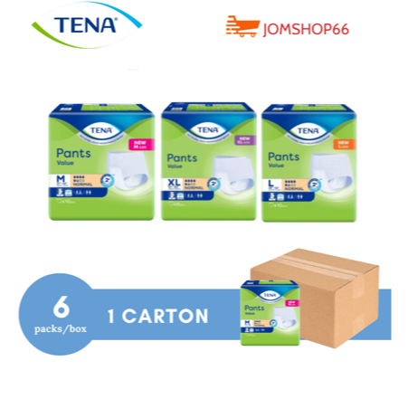 TENA PANTS VALUE (M10,L10 [1 CARTON 8 PACKS] ) , (XL8 [1 CARTON 6 PACKS] ) | Shopee Malaysia