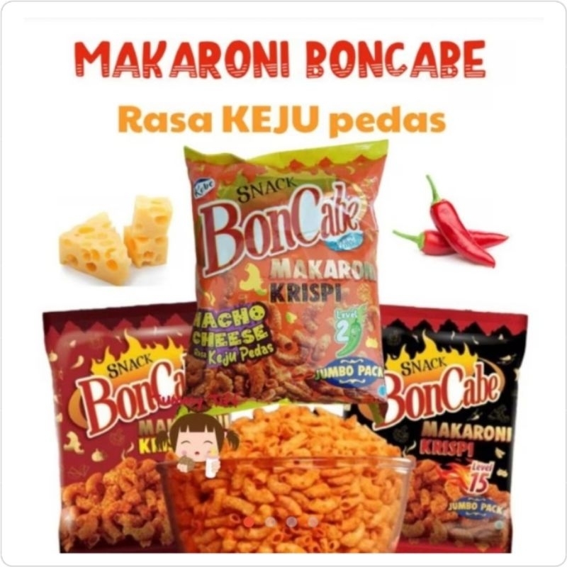 Makaroni boncabe JUMBO / Kobe Snack Makaroni keju Crispi Bon cabe Lv 15 ...