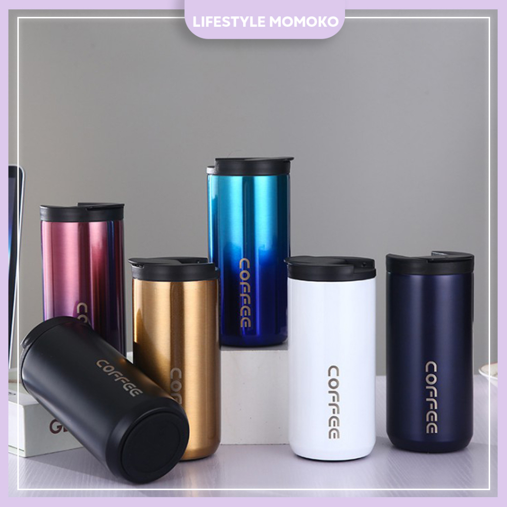 500ML Coffee Mug Leak Proof Flask Thermal Hot Water Stainless Steel ...