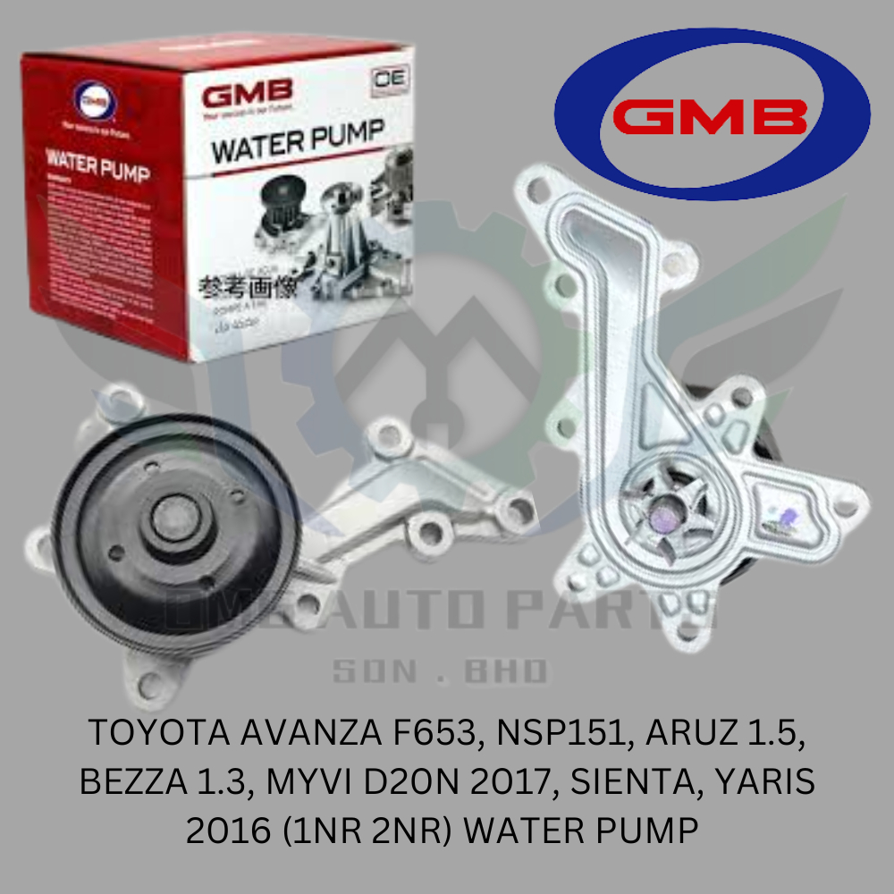 【GMB】WATER PUMP AVANZA F653, NSP151, ARUZ, BEZZA 1.3, MYVI D20N, SIENTA ...