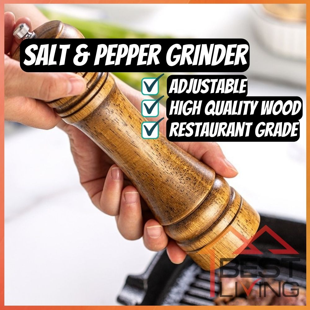 Salt Pepper Wooden Manual Grinder Black Paper Wood Grinder Lada ...