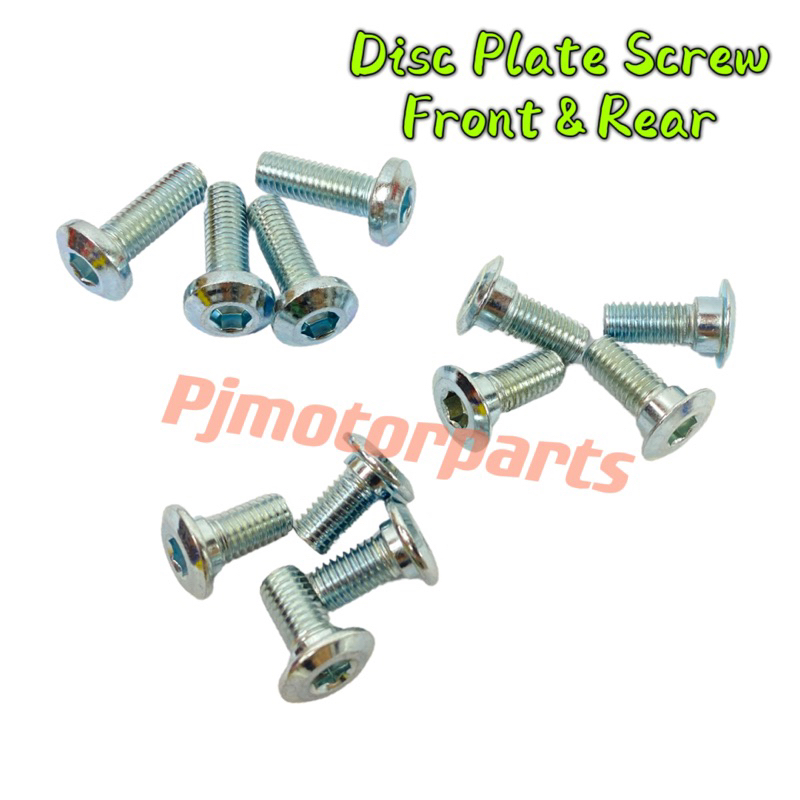(4pcs/1 Set) Front & Rear Disc Plate Skrew Screw Piring Skru Depan ...