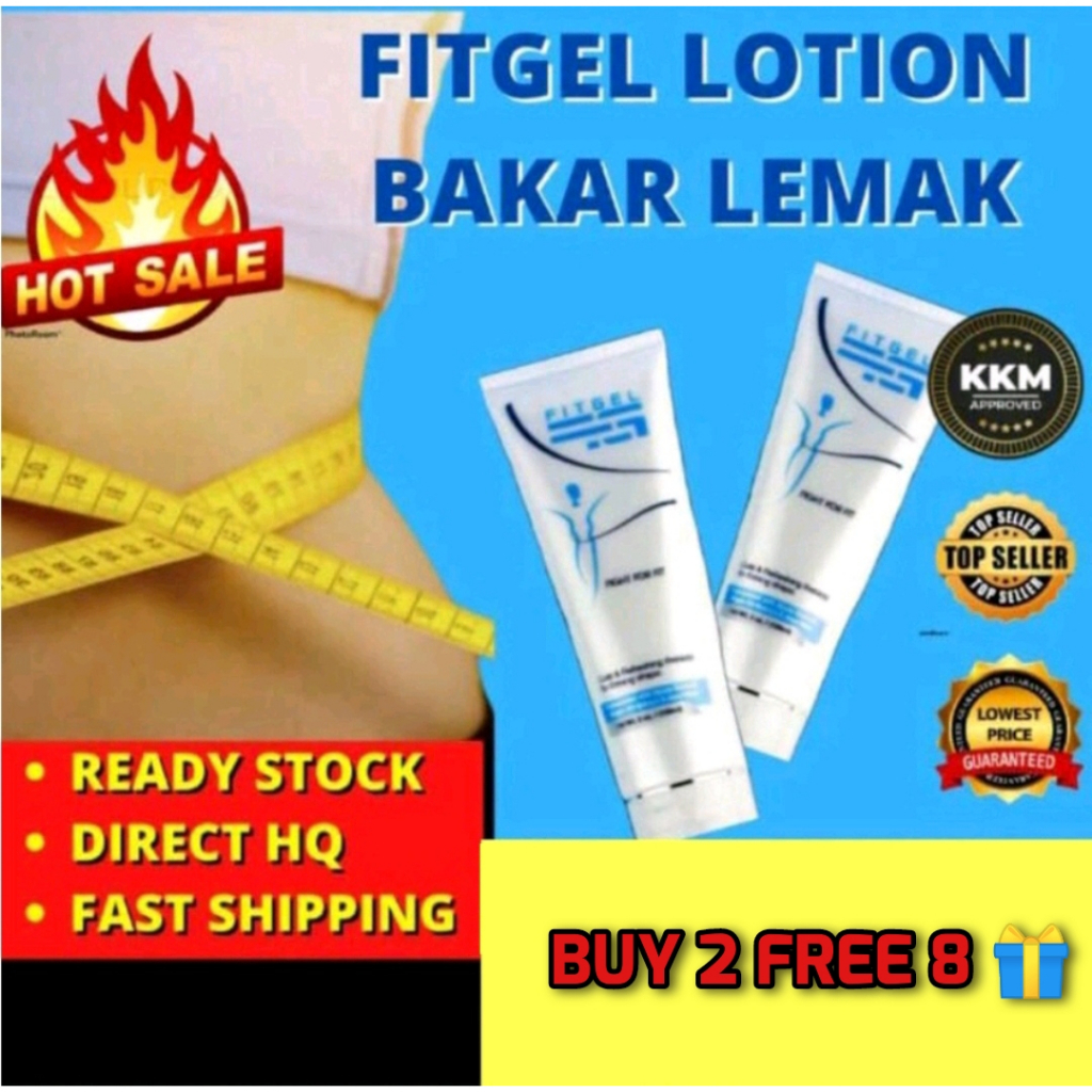 🔥💥BOOOM💥🔥(BUY 2 FREE 8🎁)🔥Fitgel Pembakar Lemak🔥kempis ramping🔥Losyen ...