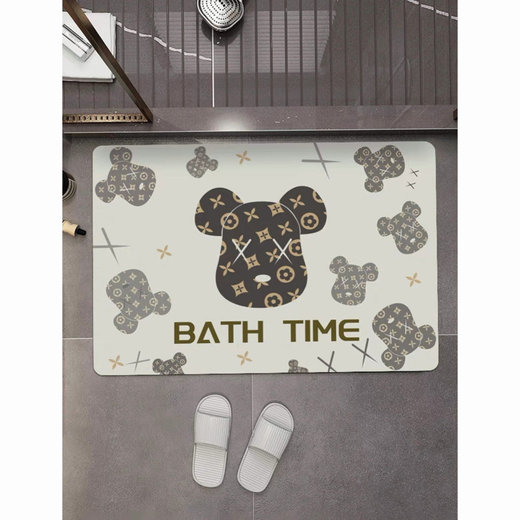 Non-Slip Quick-Drying Diatom Mud Bathroom Mat Absorbent Floor Mat ...