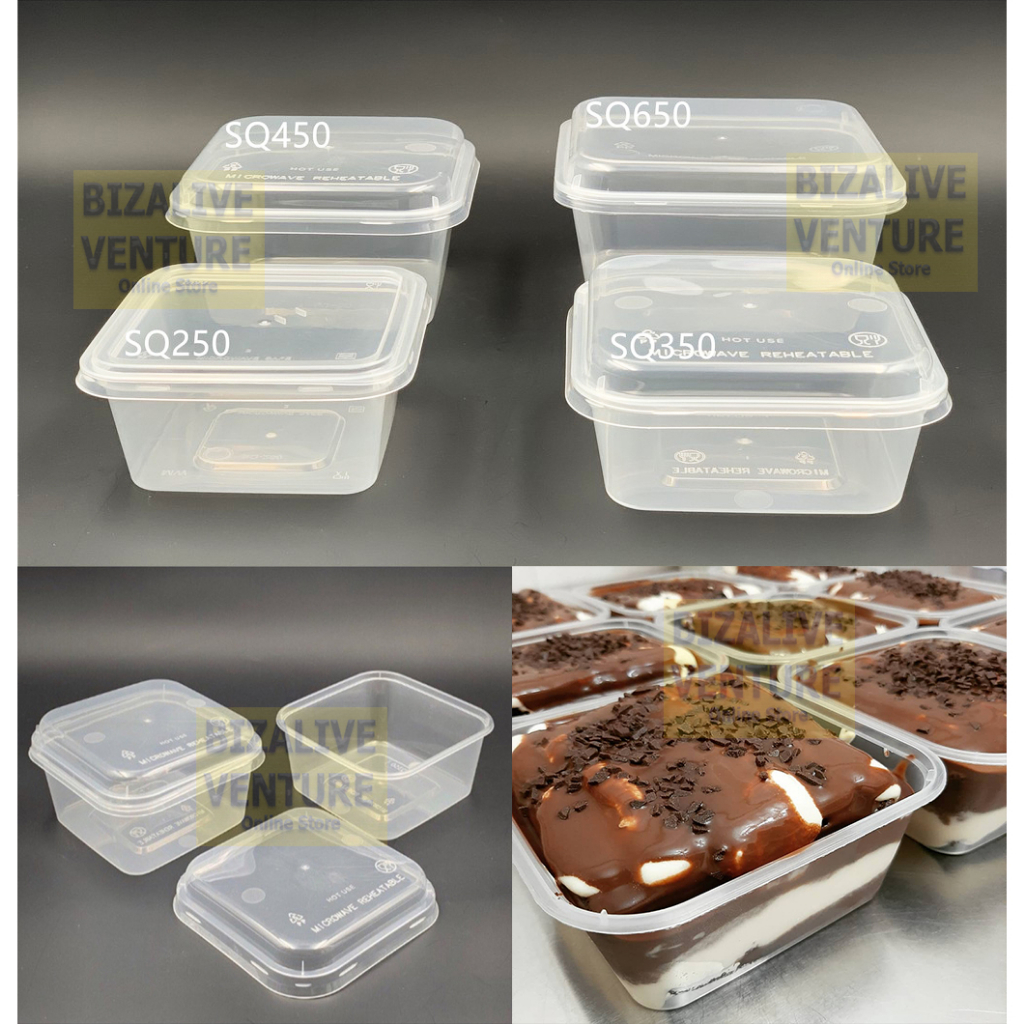 SQ250 SQ350 SQ450 SQ650 | Square Disposable Plastic Food Container ...