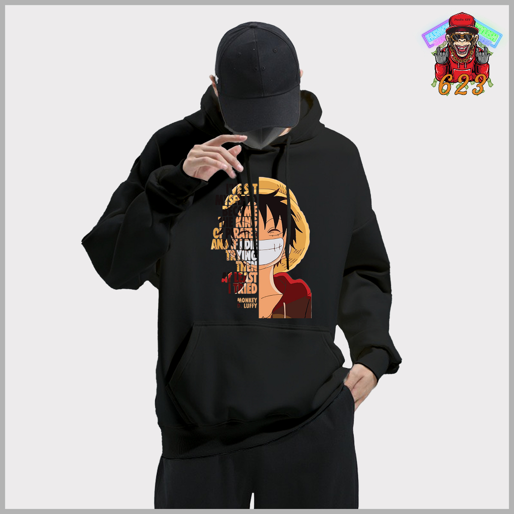 ONE PIECE Luffy Smile Hoodie Kpop Jacket Long Sleeve Streetwear Shirt ...