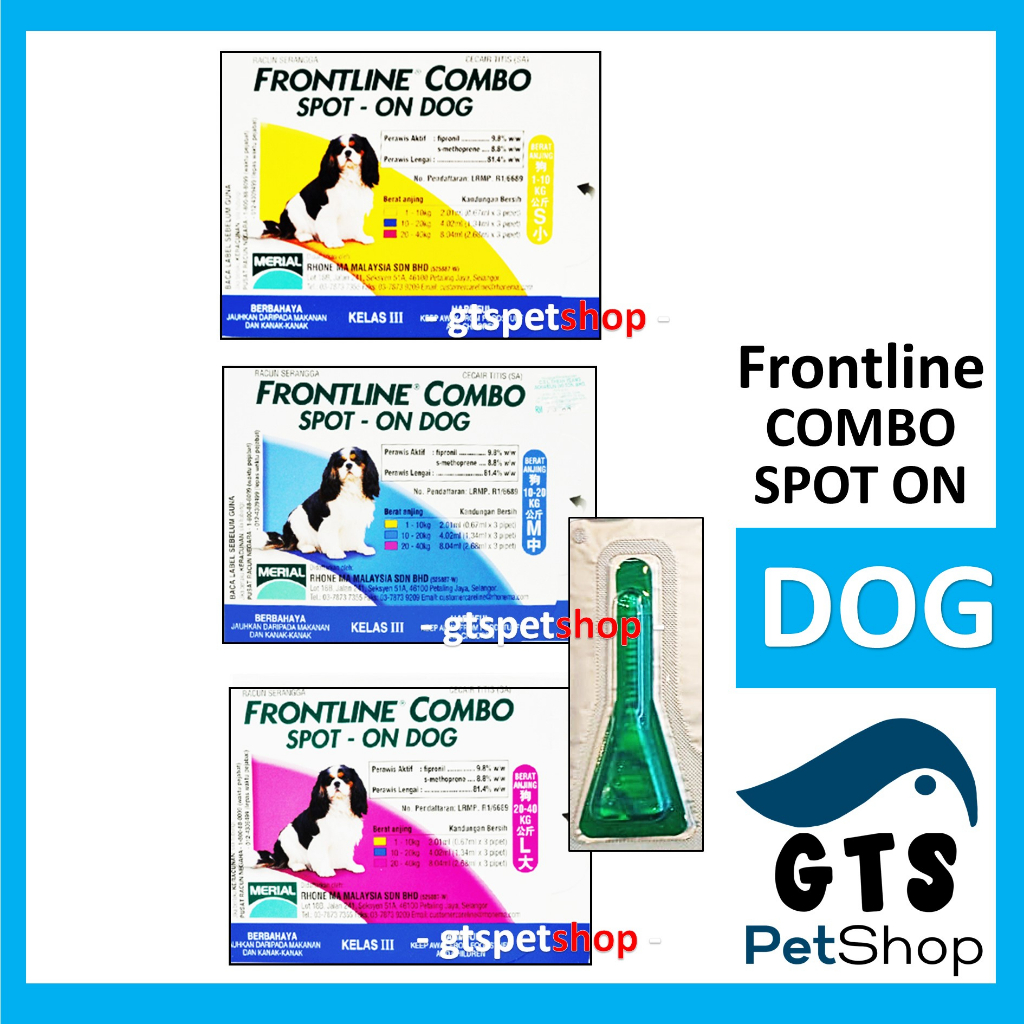 Frontline Combo Spot On Dog (3 pipet) Anti Flea & Tick Spot on | Shopee Malaysia