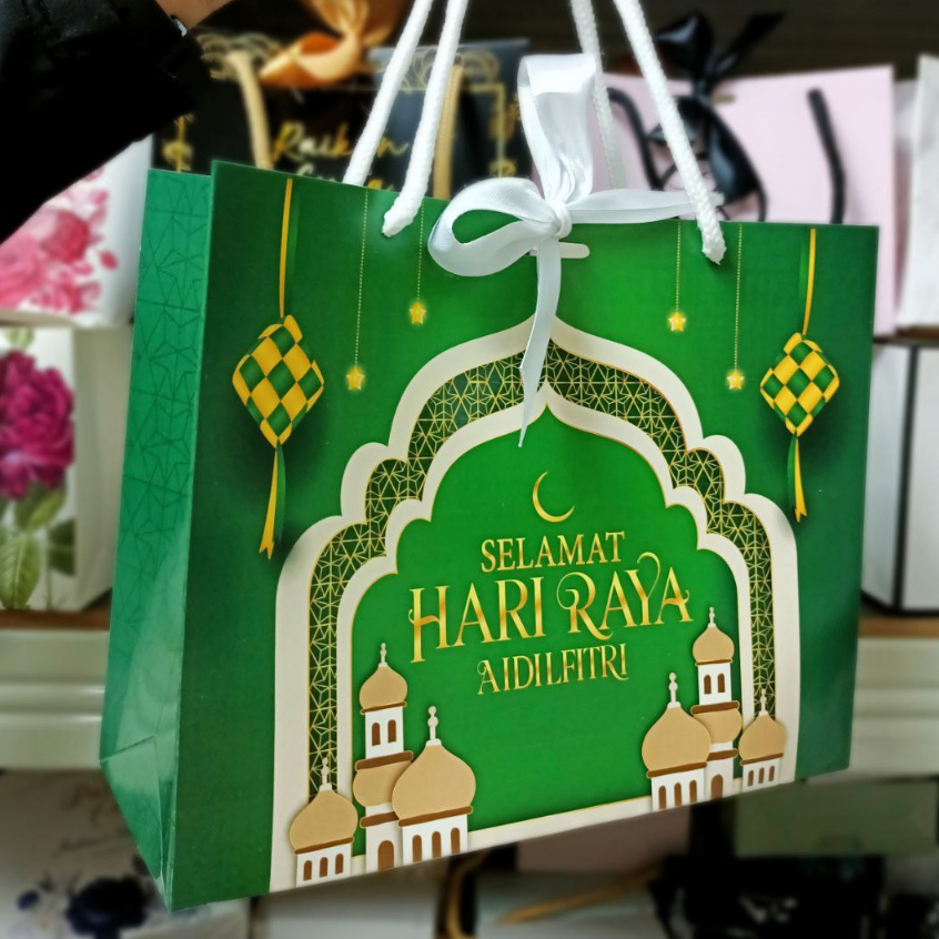 [NEW ITEM] 1 PCS HARI RAYA PAPERBAG RIBBON L/RAYA BOX/IFTAR BOX/KOTAK ...