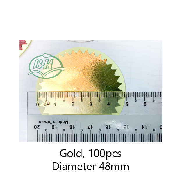 100pcs Certificate Seal Sticker [Red, Gold, Silver] Common Seal Sticker ...