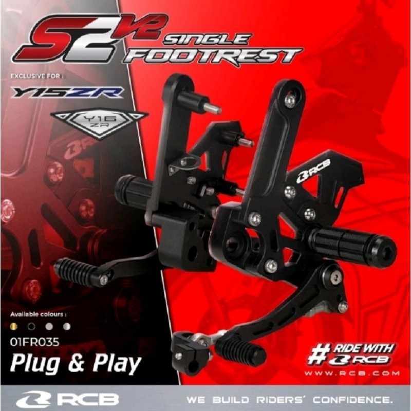 RCB S2 Series Single Footrest For Y15ZR / Y16ZR / R15 V3 / R25 V2 & V3 ...