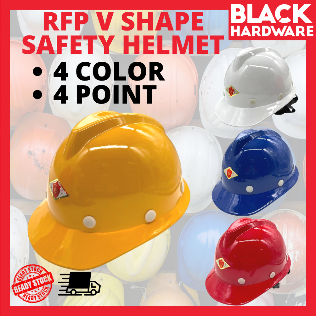 Black Hardware Fiber Fiberglass Safety Helmet Hat Cap PPE Head ...