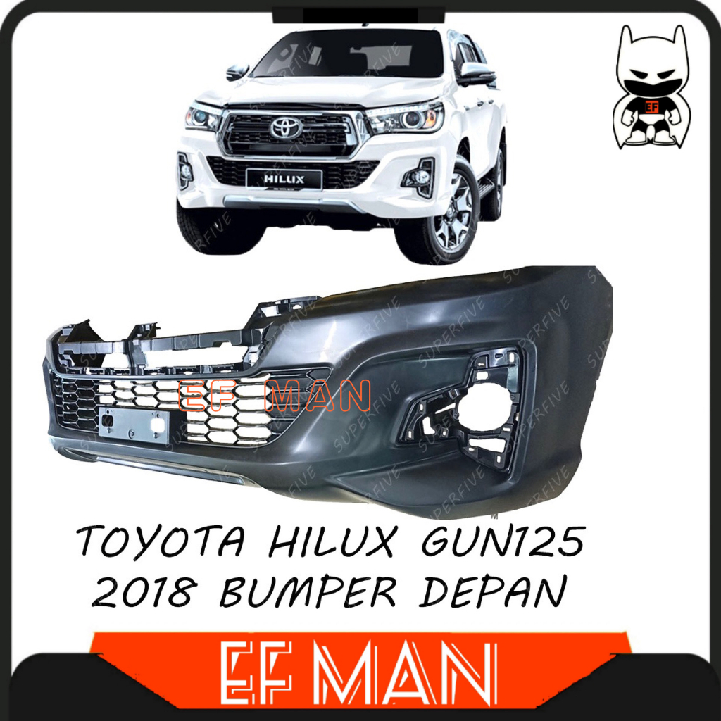 4x4 TOYOTA HILUX REVO GUN125 2018-2020 4DOOR FRONT BUMPER DEPAN PLASTIC ...