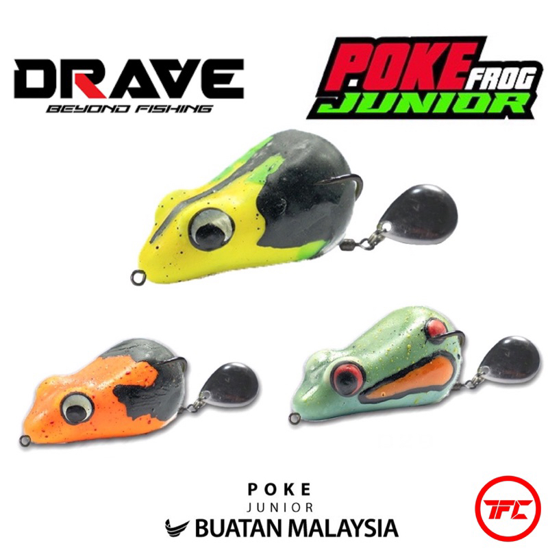 DRAVE Poke Frog Junior JR 35mm Rubber Soft Frog Lure | Shopee Malaysia