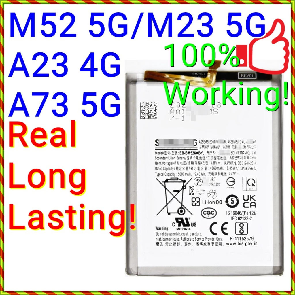 (25W Fast Charging) NEW ORI Last Long Stable Battery EB-BM526ABY SAM ...