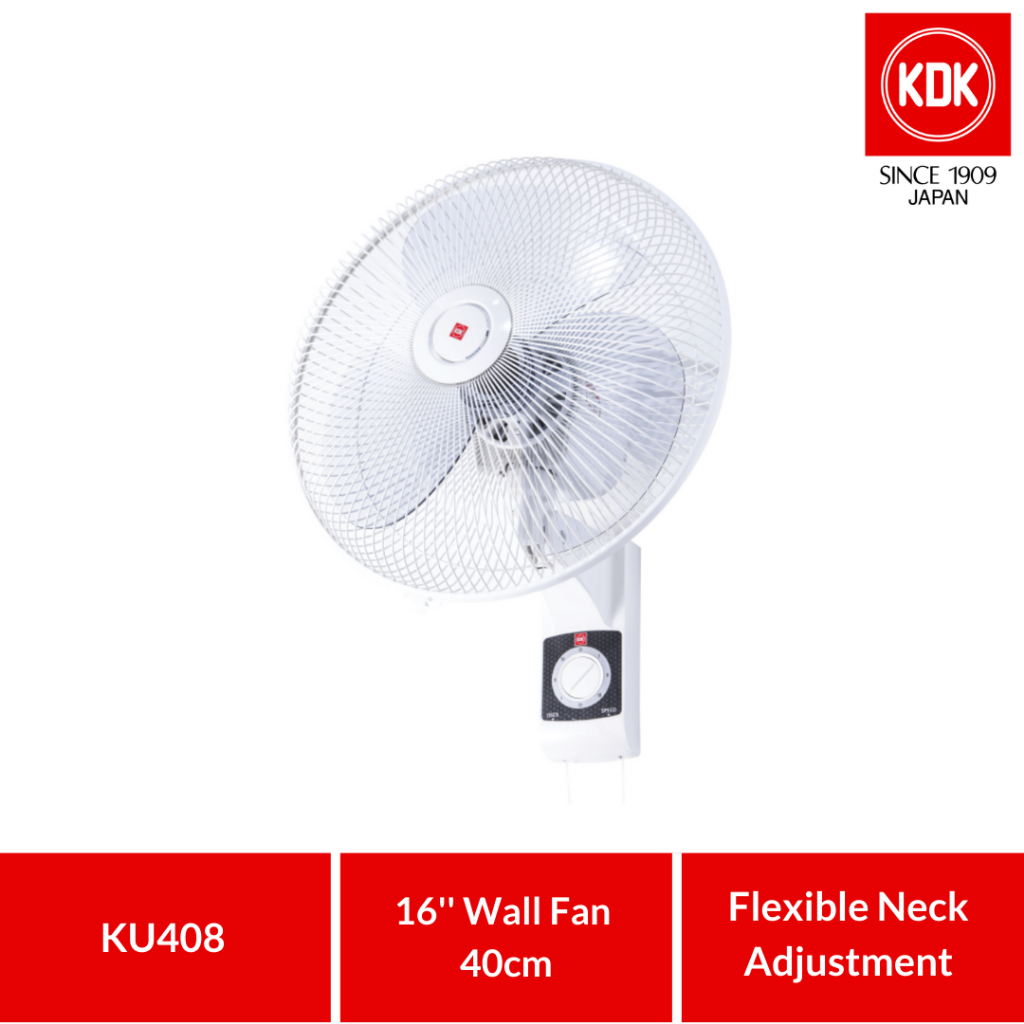 KDK 16" Wall Fan / Auto Fan KU408 / KC-4GR / KQ-409 [Ready Stock ...