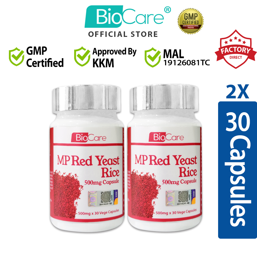 Biocare Red Yeast Rice Capsule (2 x 30's x 500mg) | Shopee Malaysia