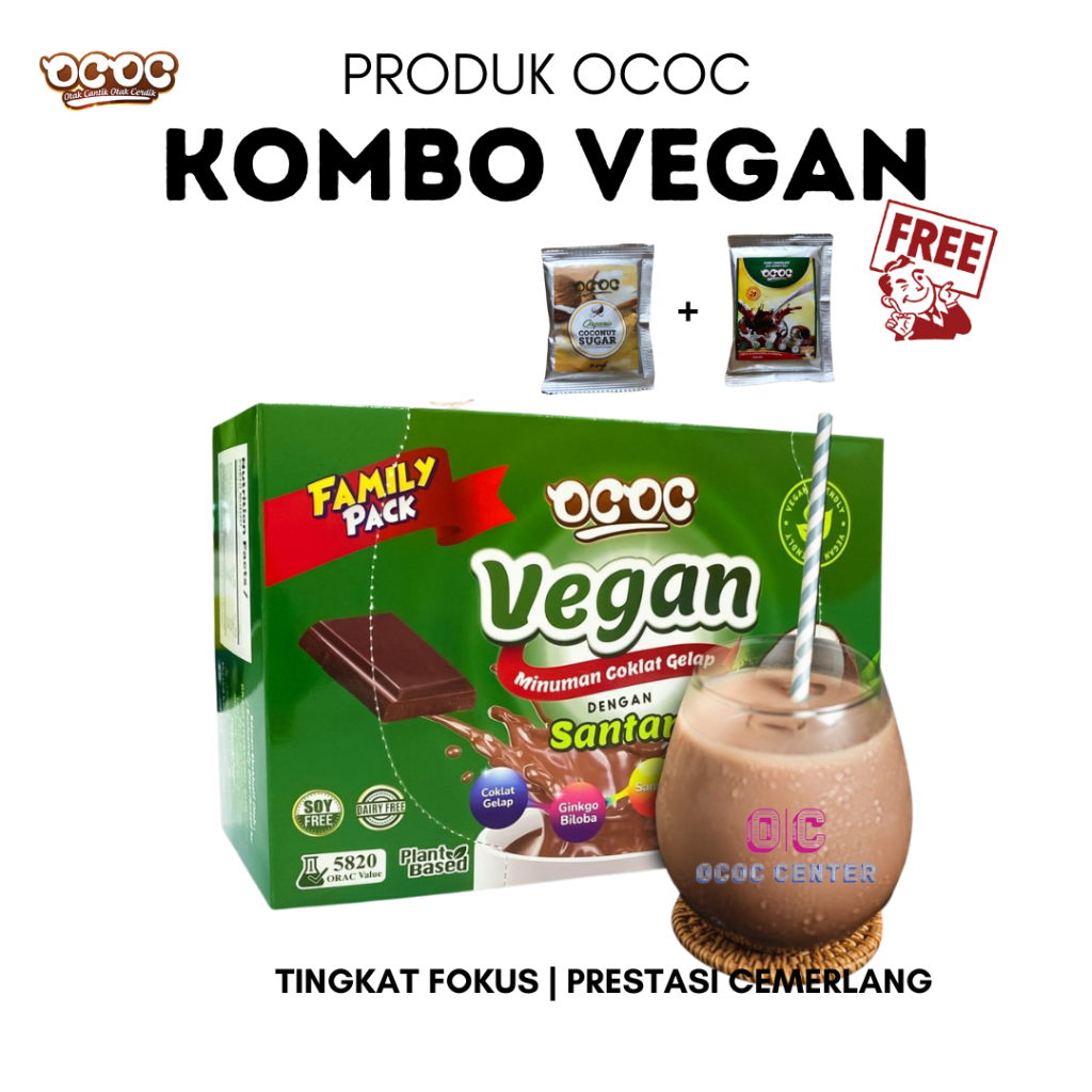 (Ready Stock) Produk Ococ Kombo Vegan Minuman Coklat Family Pack Vegan ...