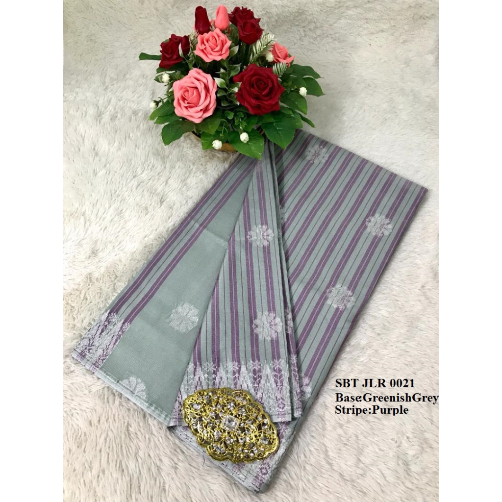 Songket Bunga Tabur Jalur Sepasang 4.25 meter(Pastel Color) | Shopee ...