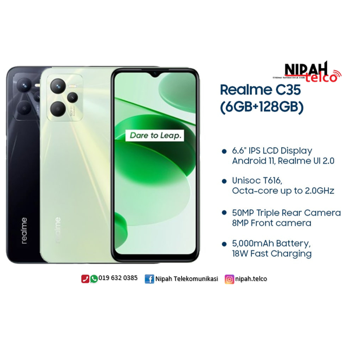 REALME C35 big storage 128GB ROM | 50MP Triple Camera | 5000mAh ...
