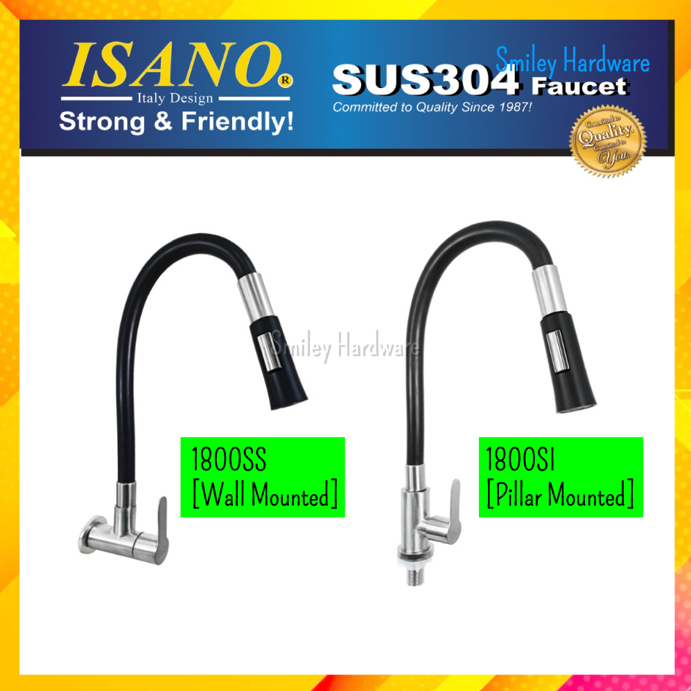 ISANO Premium Matte Black SUS304 Stainless Steel Wall Mounted Kitchen ...