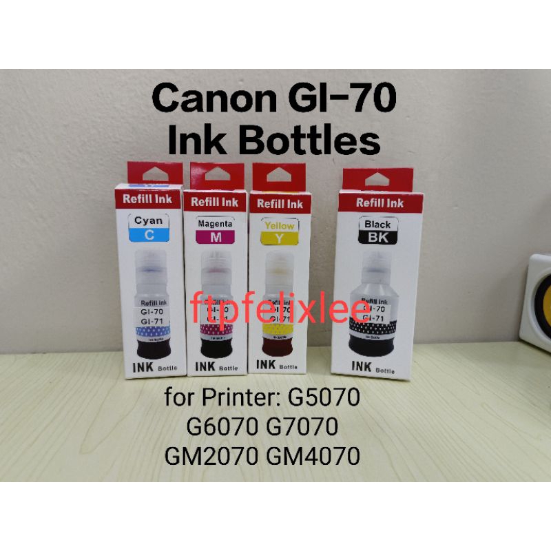 Canon GI- 70 GI70 Compatible Ink Bottles for Printer G5070 G6070 G7070 GM2070 GM4070 | Shopee ...
