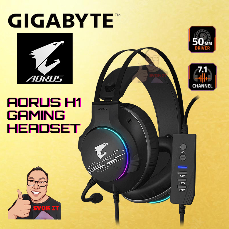 GIGABYTE AORUS H1 USB GAMING HEADSET ( ACC-G-AORUS H1 ) | Shopee Malaysia