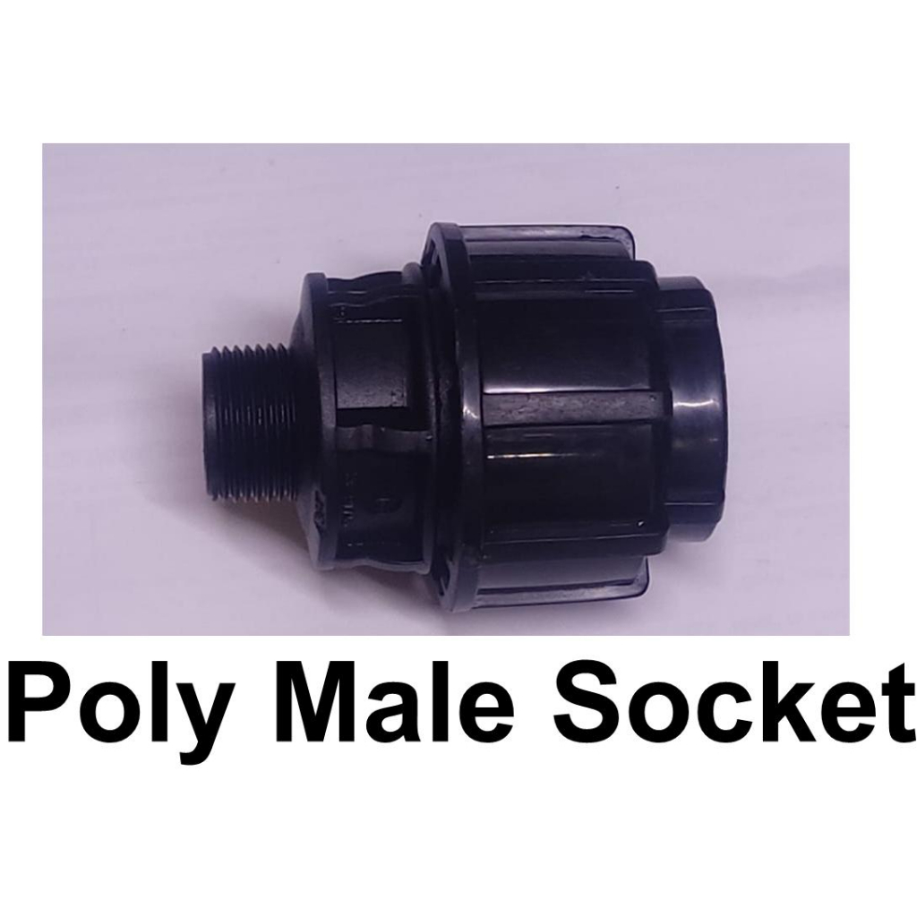 Poly Pipe Fitting - Male Thread Socket Connector (EC) | Shopee Malaysia
