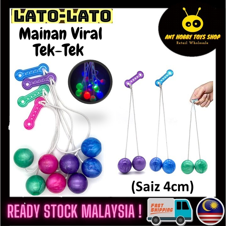 LED Lato Lato Ball Lights Viral Toys Old School Toys Games Bola Tek tek ...