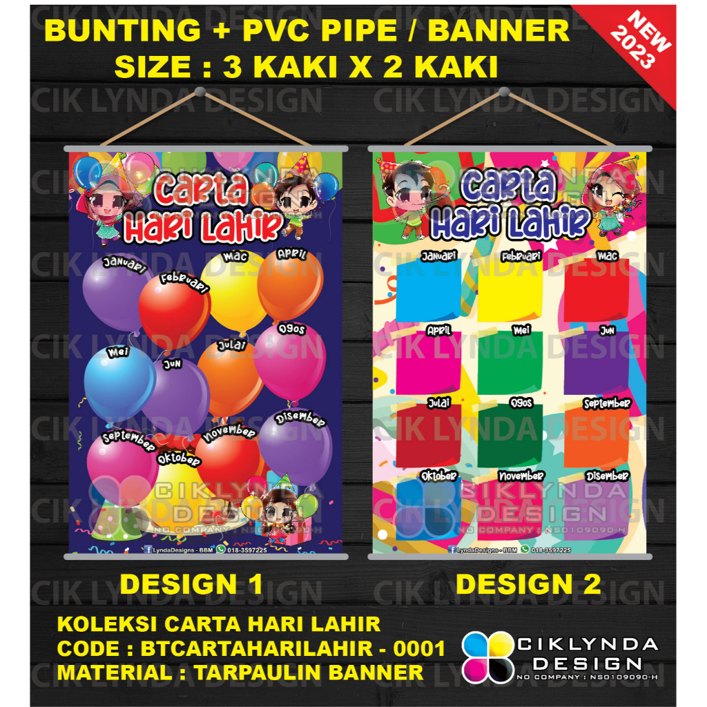 PRE-ORDER - BUNTING + PVC PIPE ATAU BANNER + TIADA PVC PIPE - CARTA ...
