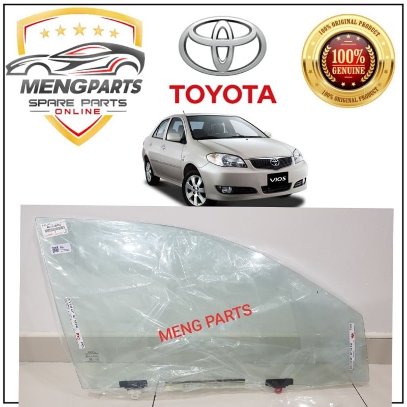 ORIGINAL TOYOTA VIOS NCP42 2001Y-2006Y FRONT RIGHT DOOR GLASS 68110 ...