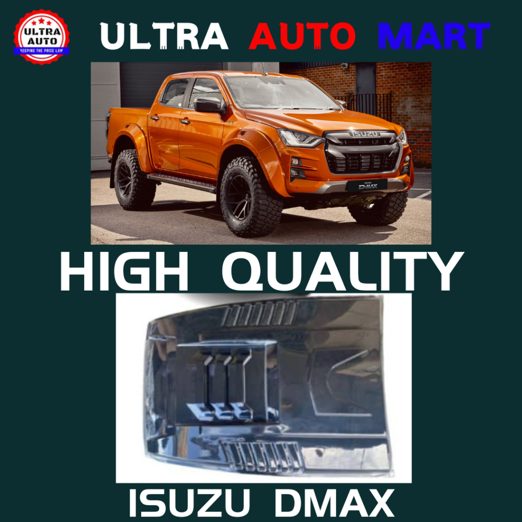 ISUZU DMAX D-MAX 2021 BONET BONNET COVER HOOD SCOOP [ MATTE BLACK ...