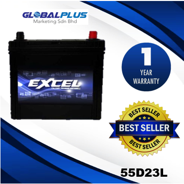 EXCEL 55D23L MAINTENANCE FREE BATTERY for Proton Exora, Preve, Inspira ...