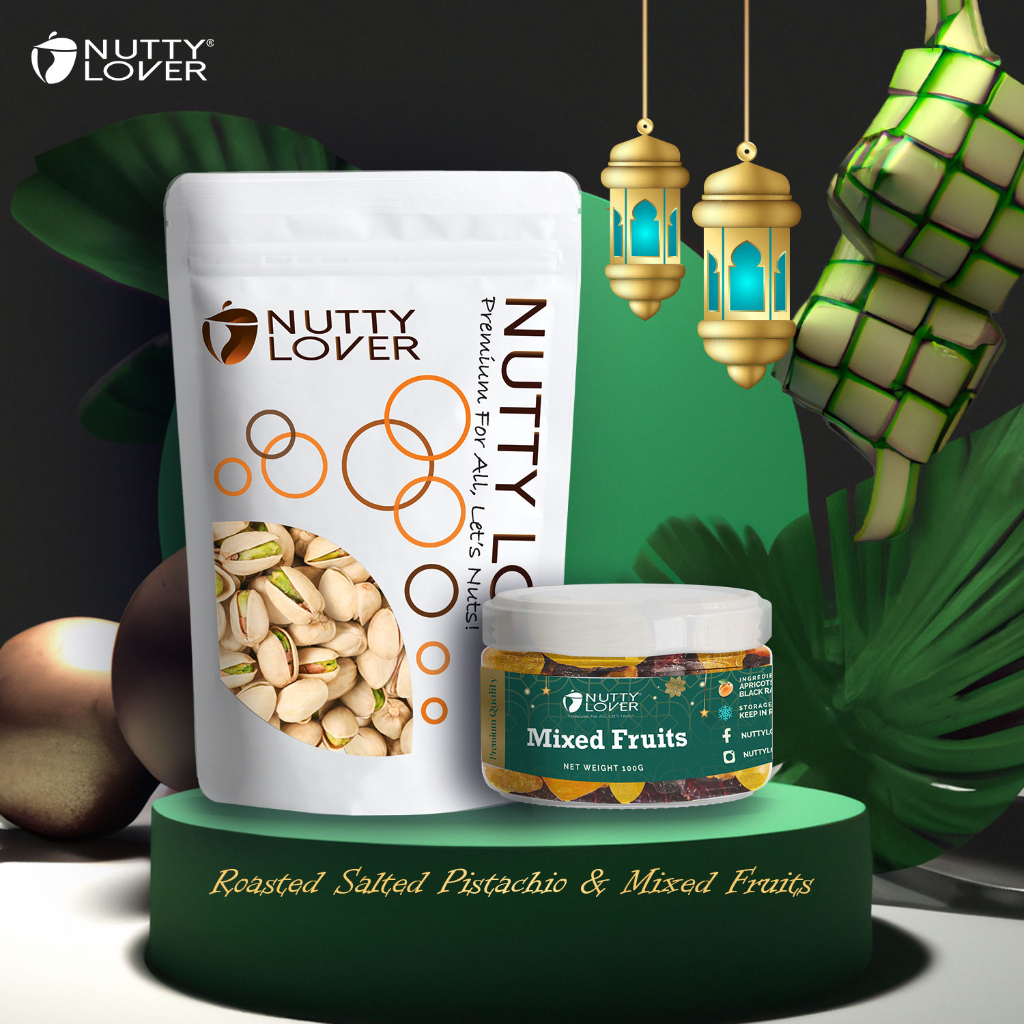 [2023 Hari Raya] Nutty Lover Premium Pistachio Nut [Salted] & Mixed Fruits | Shopee Malaysia