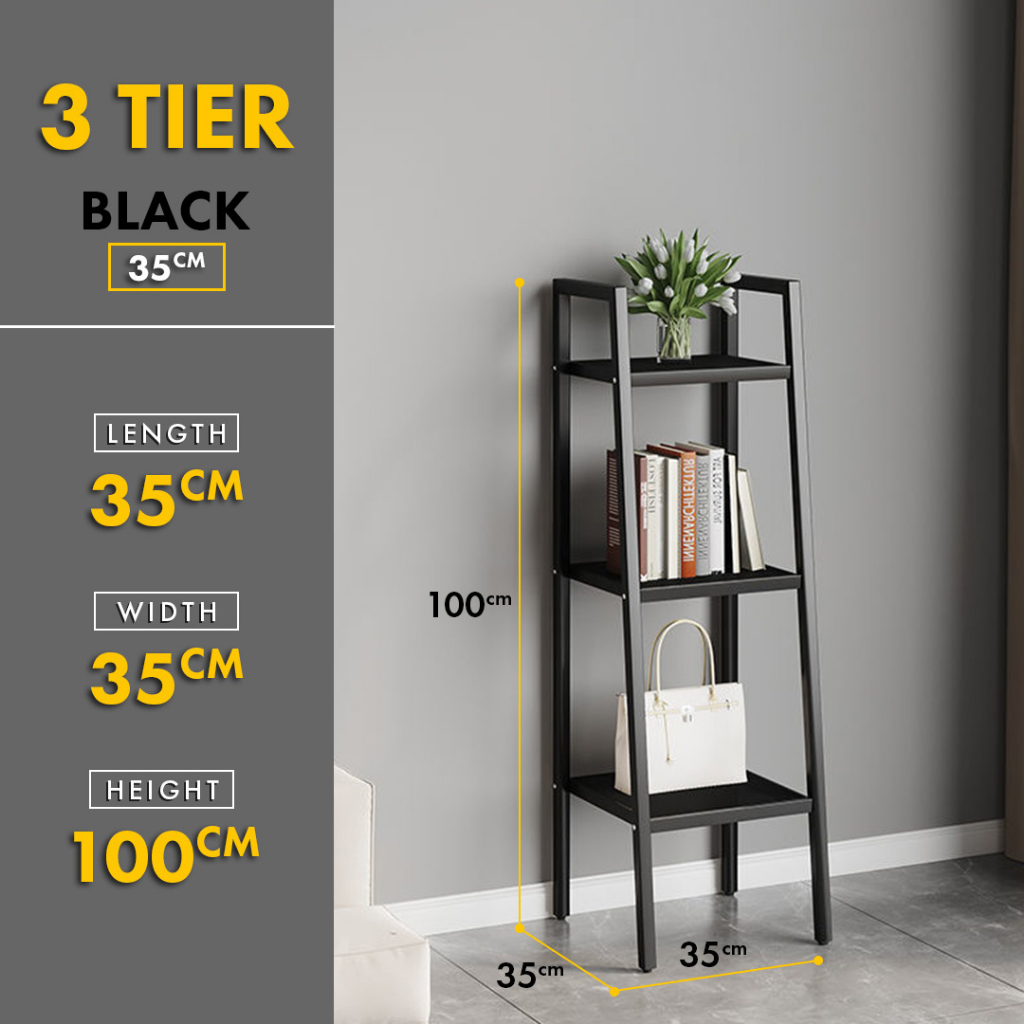KENZZO : Shiro 3/4/5 Tier Multipurpose Shelf Shelves Rack Rak Besi ...