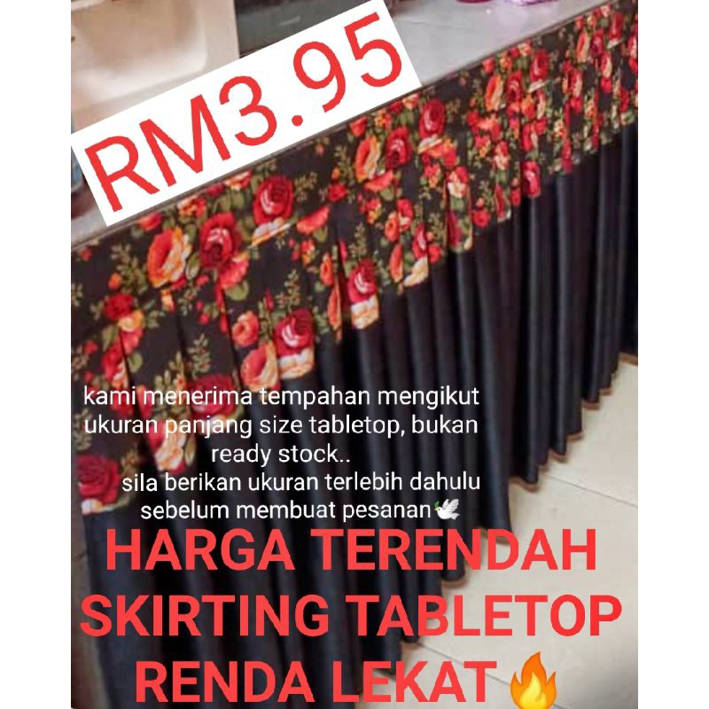 LANGSIR TABLETOP/SINKI/MEJA GURU/ #PERCUMA GAM DAN PELEKAT ( preorder ...