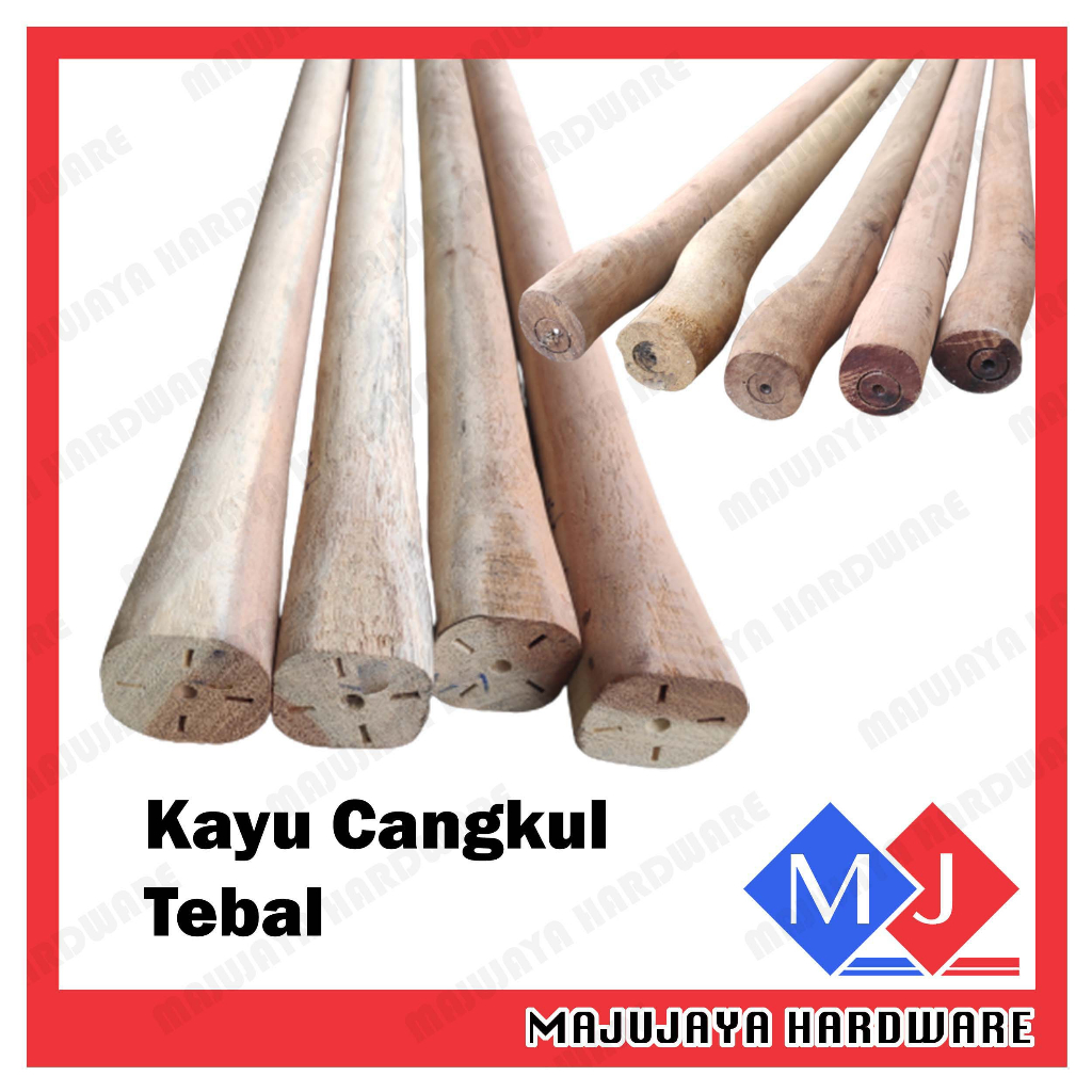 4ft Cangkul Wood Handle 4 Feet Batang Hulu Kayu Solid Cangkul Mata Tiga ...